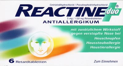 Allergy - REACTINE DUO 6 pc. - BENNEWITZ DRUGS DIVISION - English